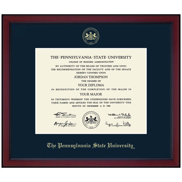 #112 Diploma Frame Academy (Mahogany) | Student Book Store