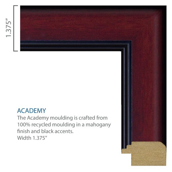 #112 Diploma Frame Academy (Mahogany) | Student Book Store